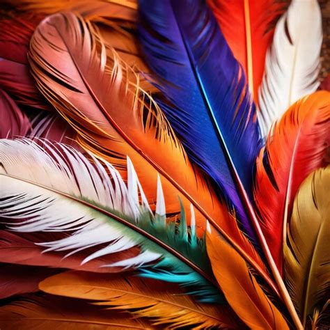 Premium Photo Colorful Bird Feather Texture Background Peacock Style