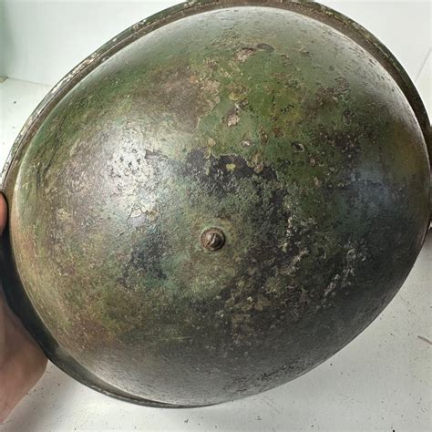 British Canadian Army Ww2 Mk3 Turtle Helmet 1944 Dated Original Ww2