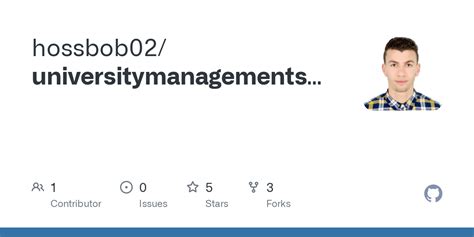 Github Hossbob Universitymanagementsystem