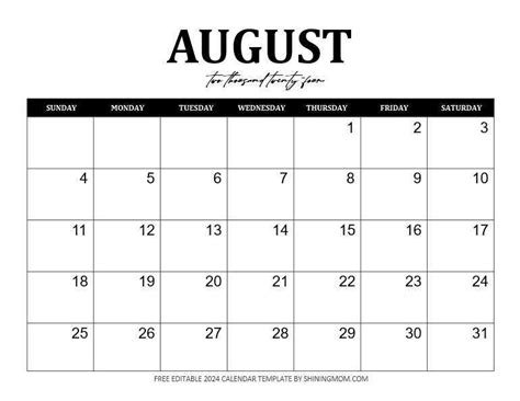 Downloadable Legal Size Calendar Template For Easy Organization