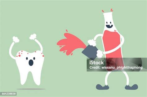 Tandheelkundige Cartoon Vector Vergane Tand Stockvectorkunst En Meer