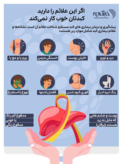 اگر این علائم را دارید کبدتان خوب کار نمی‌کند اینفوگرافیک