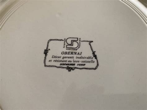 Plat De Service Rond En Faïence De Sarreguemines Modèle Obernai Selency