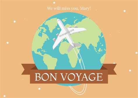 Bon Voyage Greeting Card Templates Photoadking Worksheets Library