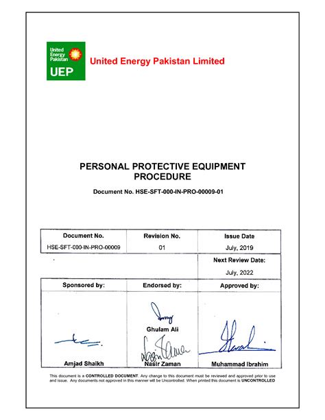 SOLUTION Personal Protective Equipment Procedure Safety Studypool