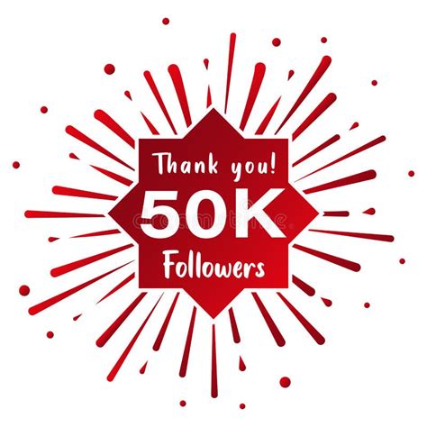 Thank You 50000 Followers Social Media Concept 50k Followers