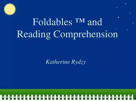 Ppt Foldables ™ And Reading Comprehension Powerpoint Presentation Free Download Id 680486