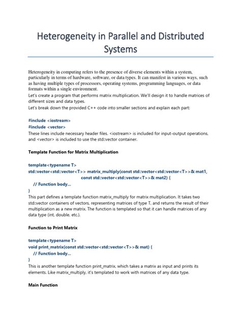 Heterogeneity In Parallel And Distributed Systems Pdf Area Matrix