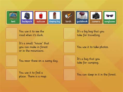 Go Getter Unit Vocabulary Match Up