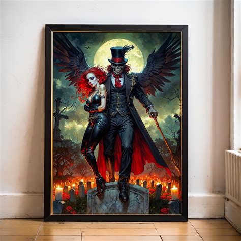 Baron Samedi And Maman Bridgette Dark Fantasy Illustration Etsy