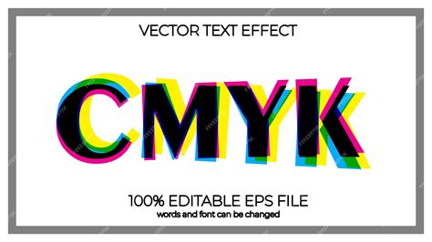 Premium Vector Cmyk Retro Editable Text Effect Style Eps Editable