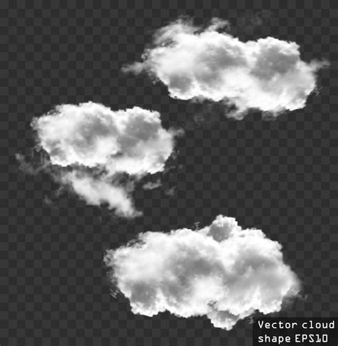 Premium Vector Clouds Vector Collection Cloud Shapes Illustration