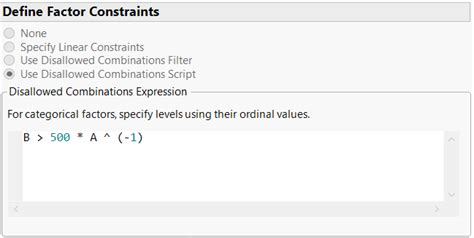 Solved Non Linear Factor Constraint Jmp User Community