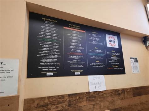 Menu At Indian Roti House Indian Dosa House Restaurant Toronto 256