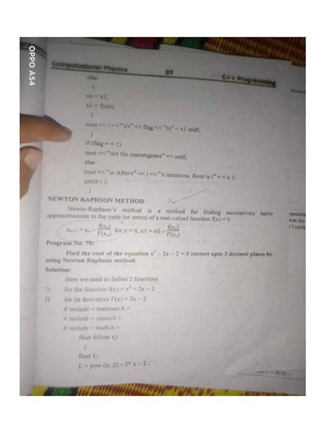 Programs Using Newton Raphson Method In Programming Pdf