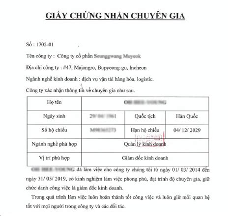 Hướng Dẫn Hợp Pháp Hóa Lãnh Sự Giấy Chứng Nhận Kinh Nghiệm Làm Việc Khi