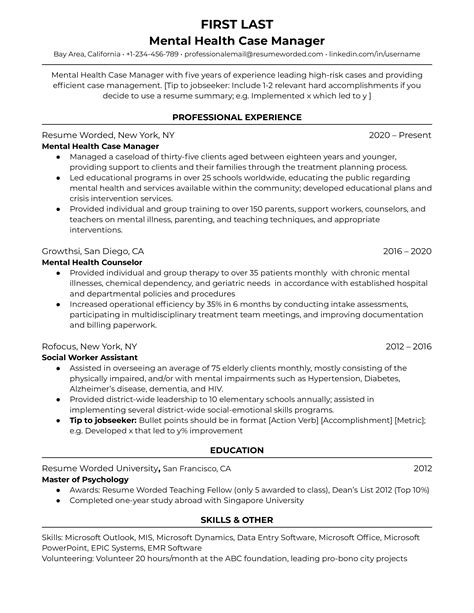 Rn Case Manager Resume Example For 2023 Resume Worded