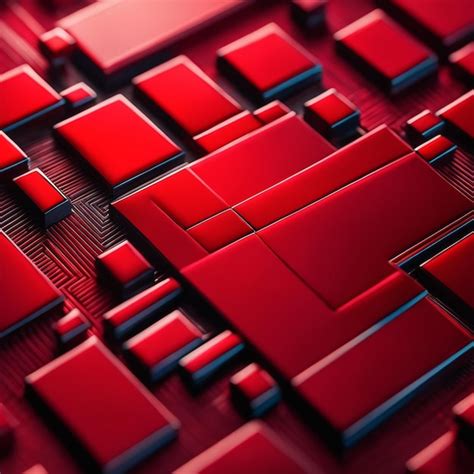 Premium Ai Image Red Rectangle Shaped Abstract Background