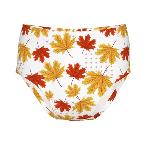 Teen Girls Underwear Maple Leaf Soft Cotton Briefs Panties For Teens