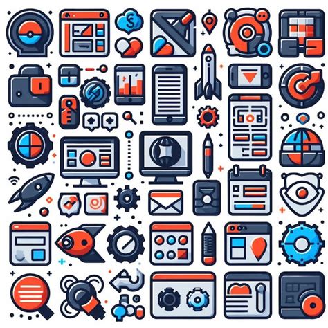 Premium Photo A Most Used Webdesign Icons Three Sizes Ui Set Vector Illustration