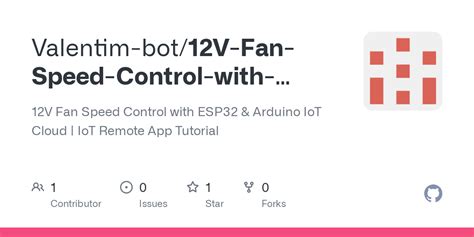 GitHub Valentim 12V Fan Speed Control With ESP32 Arduino IoT