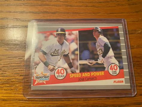 Jose Canseco 1989 Fleer 628 Club De Vitesse Et De Puissance 4040