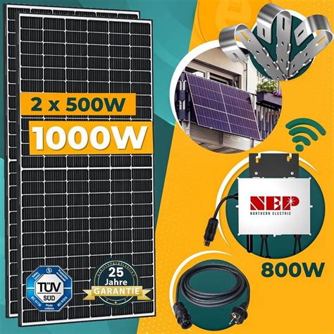 Enprovesolar Solaranlage 1000w Balkonkraftwerk Komplettset Inkl