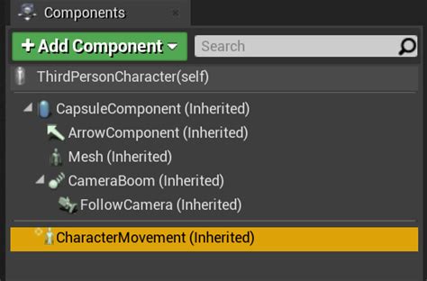 Character Movement Component Unreal Engine Documentation Epic Developer Community