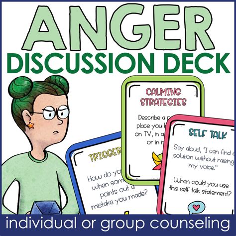 Anger Activity Anger Sel Discussion Prompts For Counseling Counselor