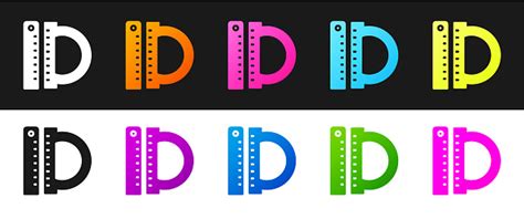 흑백 배경에서 격리된 도 아이콘을 측정하기 위한 트랙터 그리드를 설정합니다 기울기 각도 미터 측정 도구 기하학적 기호 벡터 각도에 대한 스톡 벡터 아트 및 기타 이미지