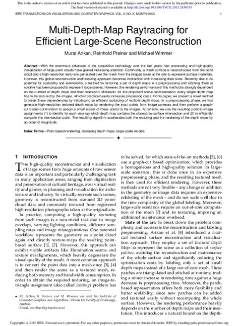 pdf multi depth map raytracing for efficient large scene reconstruction
