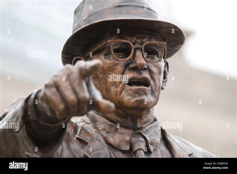 The Newly Dedicated Statue Of Chicago Bears Founder George S Halas