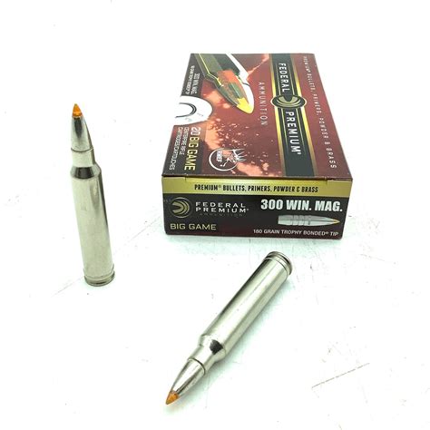 Federal Premium Big Game 300 Win Mag 180 Grain Trophy Bonded Tip