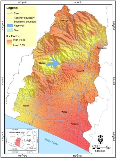 Spatial Distribution A Rainfall Erosivity Factor R And B K