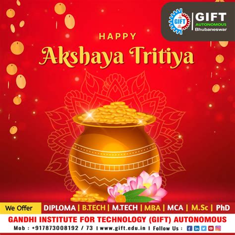 Gandhi Institute For Technology T Autonomous On Linkedin Akshayatritya Blessings Joy