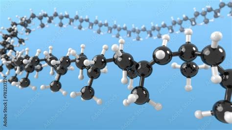 Plastic Polymer Molecular Structure 3d Animation Can Be Used To
