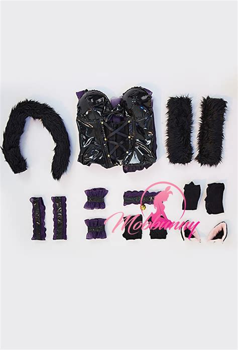 Yuuka Sorai Cat Ears Ver Costume Catgirl Outfits Hollow Bodysuit With