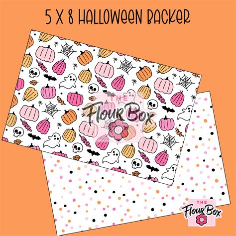 Halloween Cookie Box Backer 5 X 8 Rectangle 25 Backers The