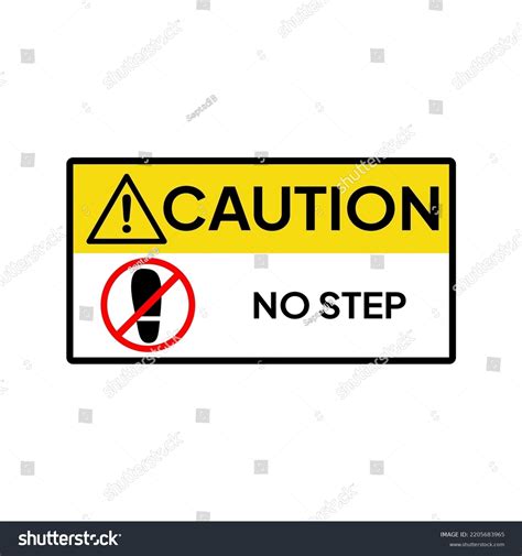 Warning Sign Label Industrial Caution No Stock Vector Royalty Free