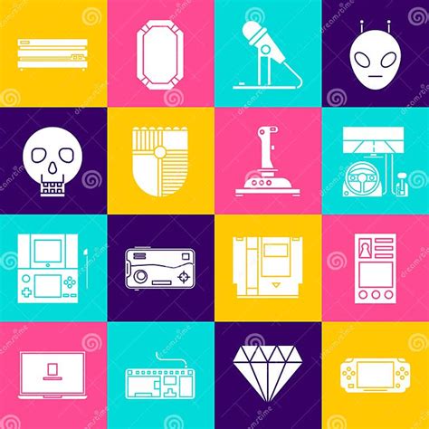 Set Portable Video Game Console Create Account Screen Racing Simulator Cockpit Microphone