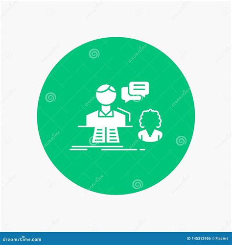 Consultation Chat Answer Contact Support White Glyph Icon In Circle Vector Button