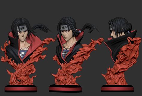 🗿 Itachi Uchiha From Naruto Fanart・ Stl File For 3d Printing・cults
