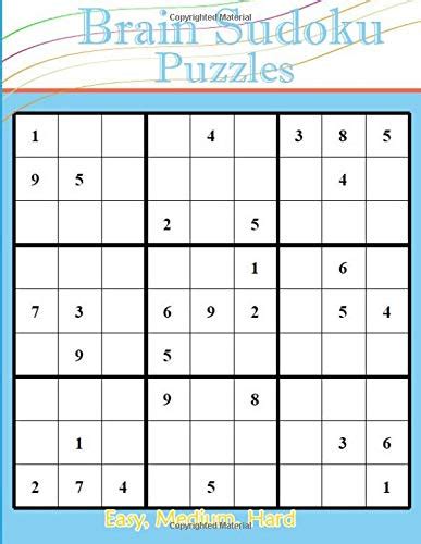 Brain Sudoku Puzzles Easy Medium Hard Sudoku Puzzle Book Bargain