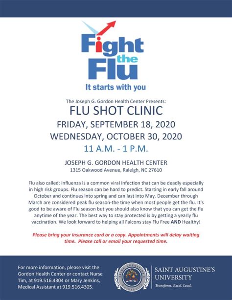 Printable Flu Shot Flyer Templates