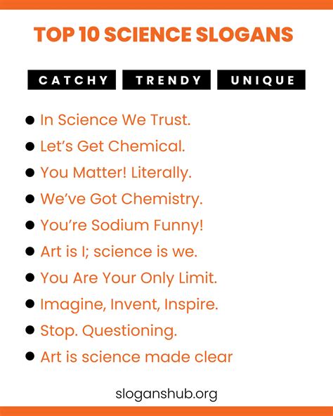 150 Catchy Science Slogans Science Slogans That Rhyme Artofit