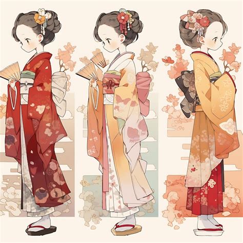 Premium Photo Anime Character Design Female Geisha Inspired Wedding