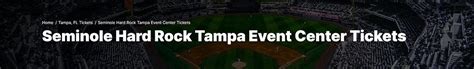 Seminole Hard Rock Tampa Event Center Tickets Immortal Seats Medium