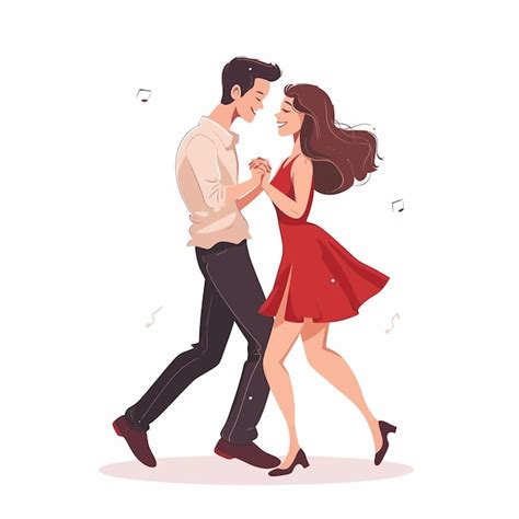 Premium Vector Coupledancingtogetherhappyvalentinesday