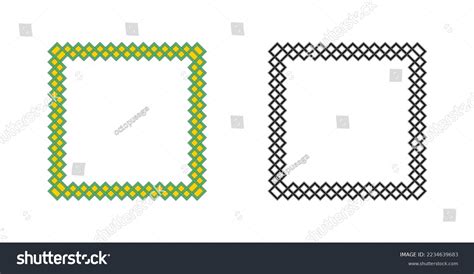 Blank Square Frame Interlocking Square Pattern Stock Vector Royalty Free 2234639683 Shutterstock