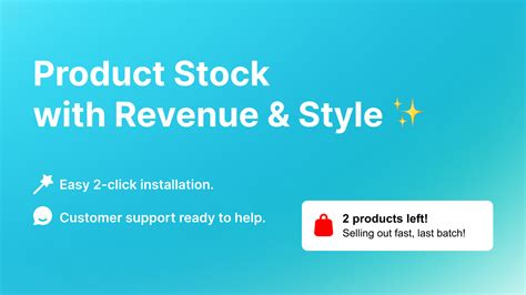 Customizable Product Stock Counters Boost Sales And Urgency Shopify